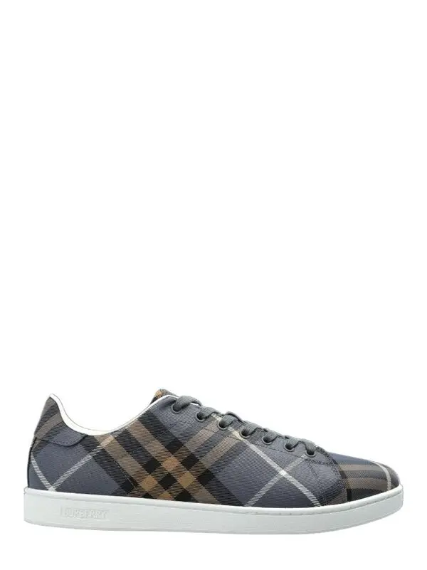 Burberry Checked Low-top Sneakers - Grey