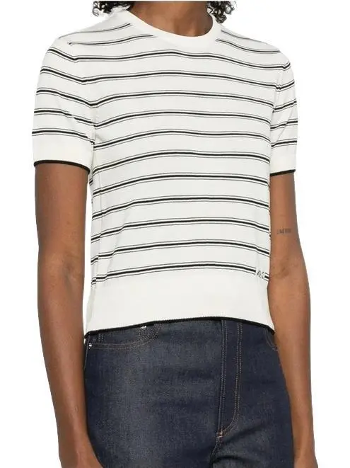 A.p.c. Striped Short Sleeve T-shirt - White