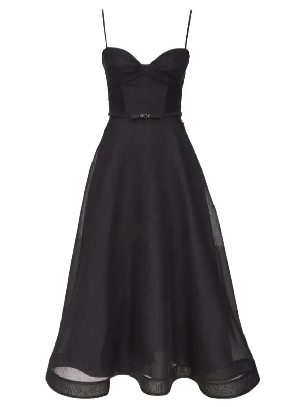Zimmermann Luna Structured Midi Dress - Black