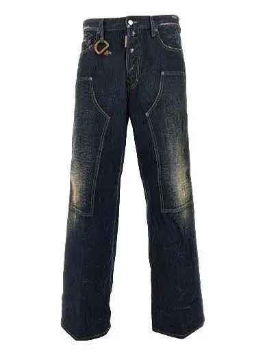 Dsquared2 D-ring Distressed Loose-fit Jeans - Black