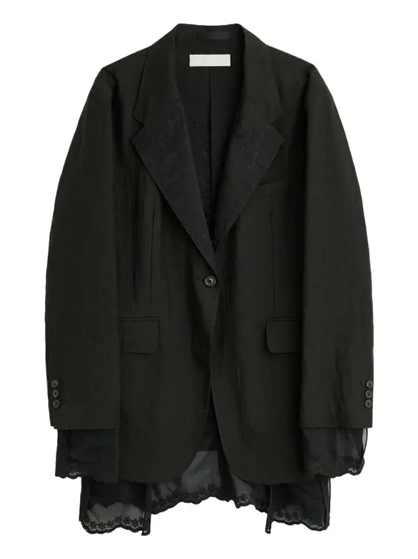 Our Legacy Reversible Lace-trimmed Blazer - Black