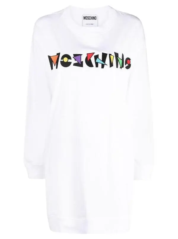 Moschino Printed T-shirt Dress - White