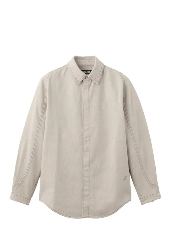 Jacquemus Amelo De-nîmes Denim Shirt - Light Beige