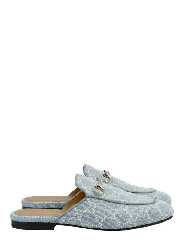 Gucci Monogrammed Slip-on Loafers - Gray