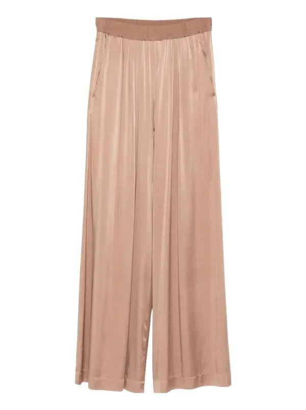 FORTE_FORTE Wide Leg Pleated Trousers - Nude