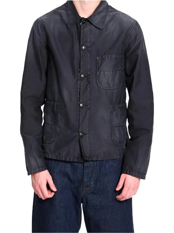 MAISON MARGIELA Vintage-effect Sports Jacket - Black