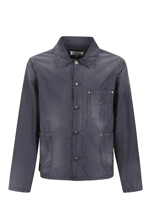 MAISON MARGIELA Vintage-effect Sports Jacket - Black