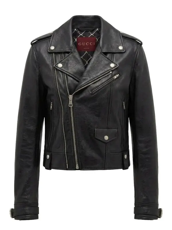 Gucci Soft Shiny Leather Jacket - Black