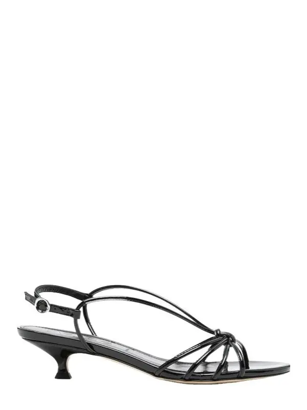 AeydĒ Strappy Kitten Heel Sandals - Black