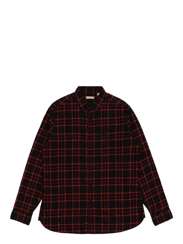 Burberry Checkered Long Sleeve Shirt - Black