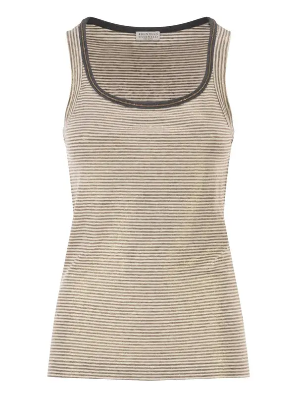Brunello Cucinelli Striped Sleeveless Tank Top - Multi-color