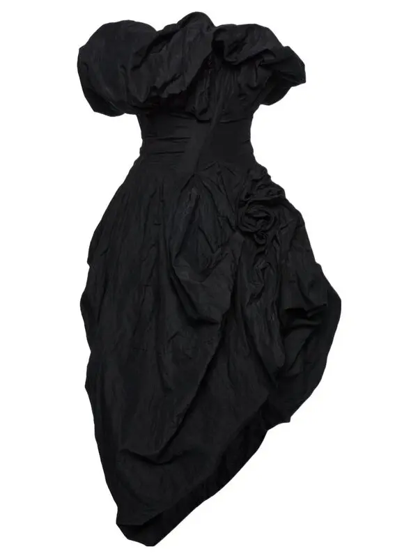 Magda Butrym Ruffled Midi Dress - Black
