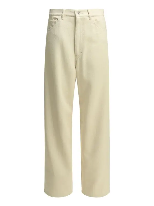 Auralee Wide-leg Trousers - Nude