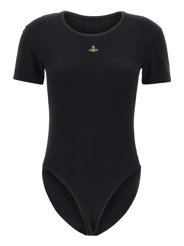 VIVIENNE WESTWOOD Embroidered Logo T-shirt - Black