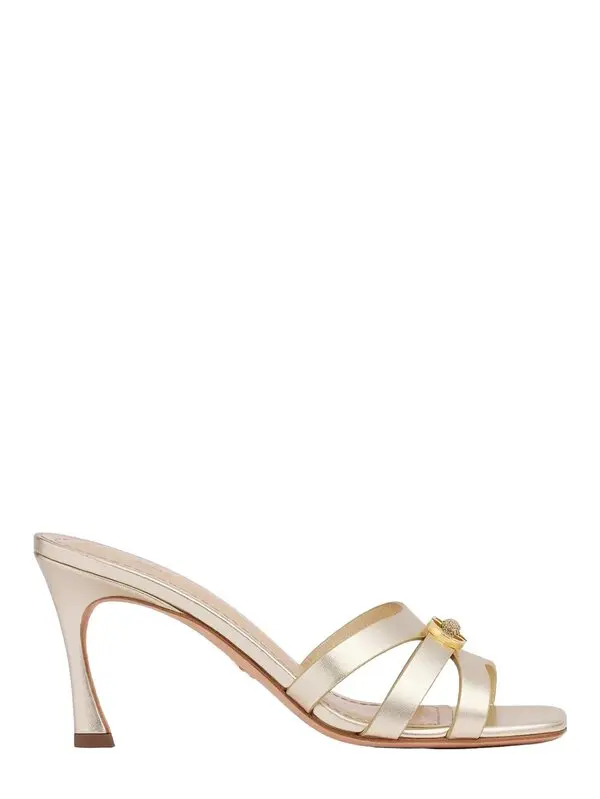 Dior Heeled Slide Sandals - Nude