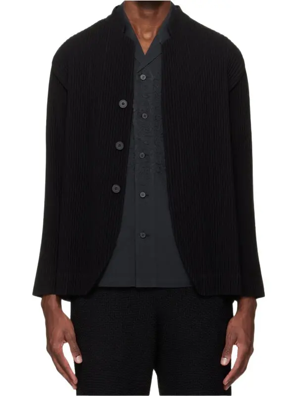 Issey Miyake Homme Plissé Pleated Jacket - Black
