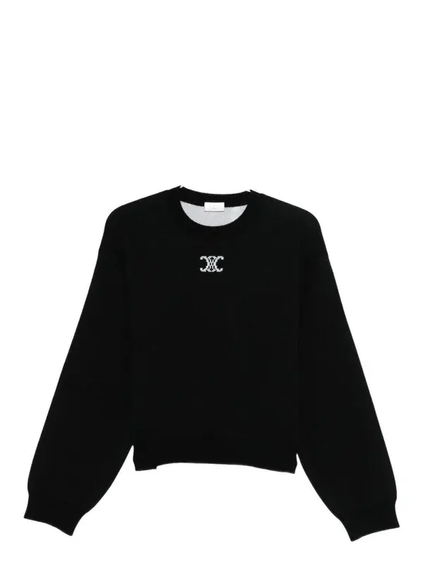 Celine Crewneck Cashmere Sweater - Black