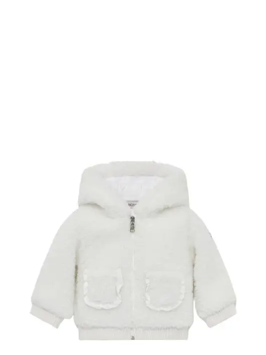 Moncler Fleece Zip-up Hoodie - White