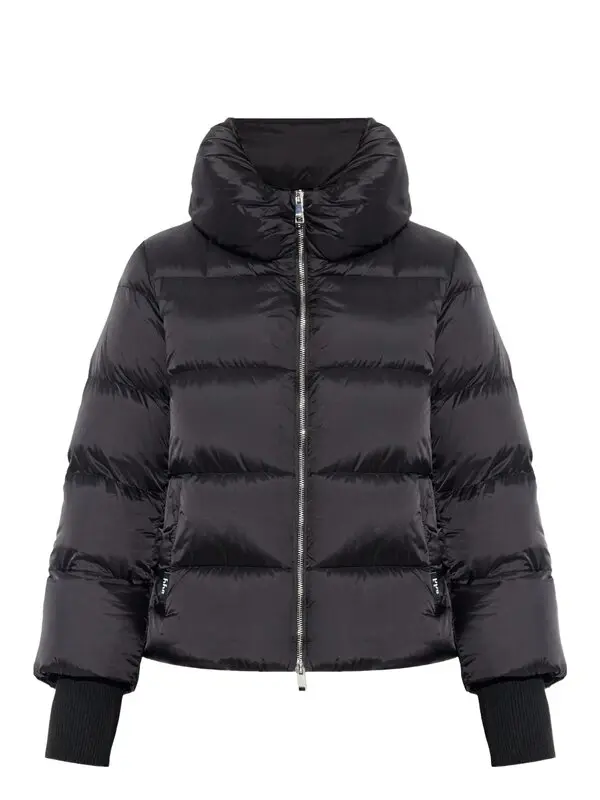 Add Short Hooded Down Jacket - Black