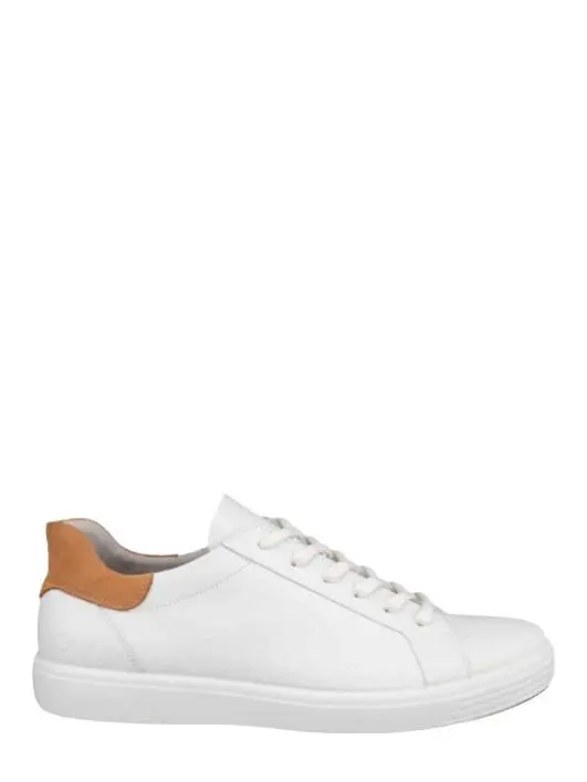 Ecco Soft 7 Lace-up Round Toe Sneakers - White