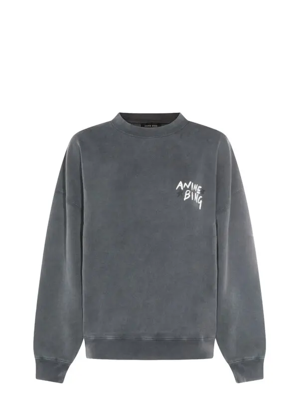 ANINE BING Lettering Print Sweatshirt - Gray
