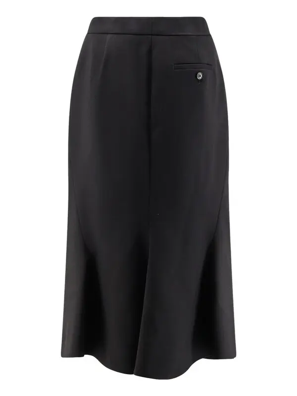 Alexander McQueen Cutaway Pencil Skirt With Slit Detail - Black