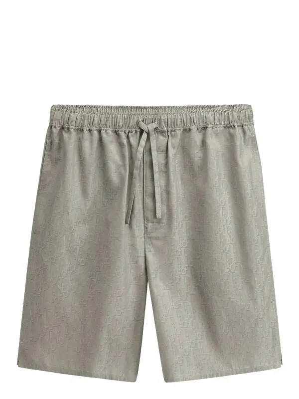 Dior Monogrammed Twill Shorts - Grey