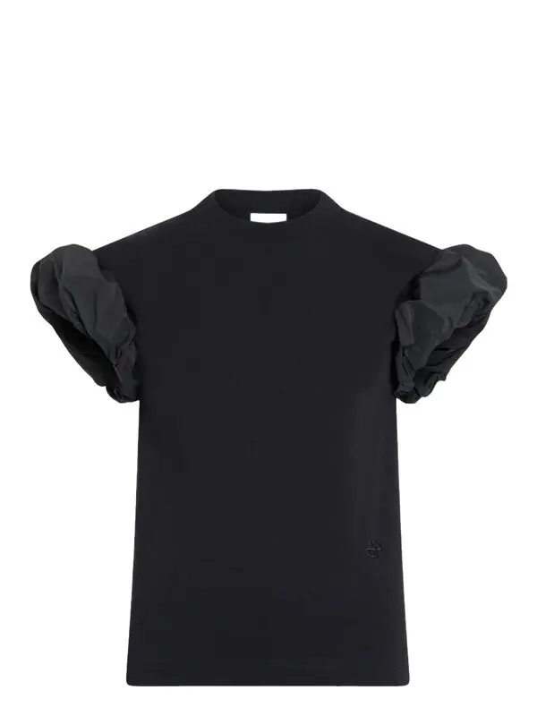 PATOU Faille-sleeves T-shirt - Black
