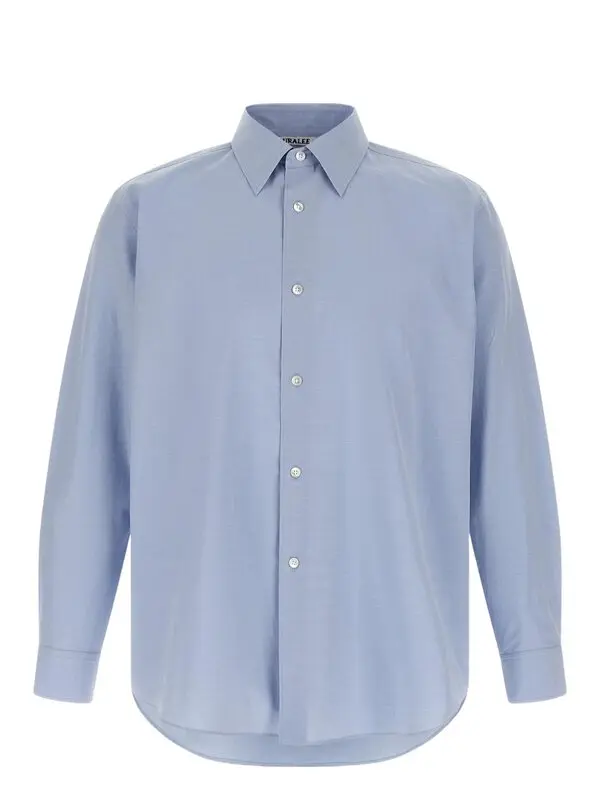 Auralee Long-sleeve Button-up Shirt - Blue