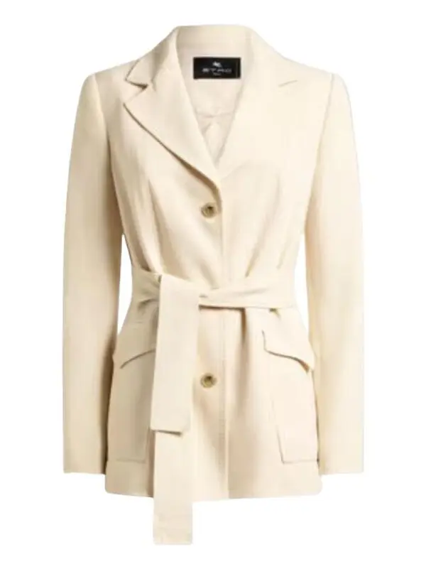 Etro Belted Field Jacket - Cream