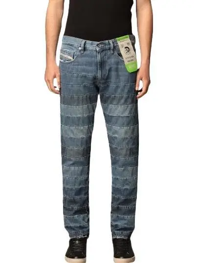 DIESEL® Slim D-strukt Panelled Jeans - Black