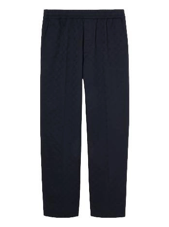 Gucci Gg Cotton Gabardine Trousers - Dark Blue