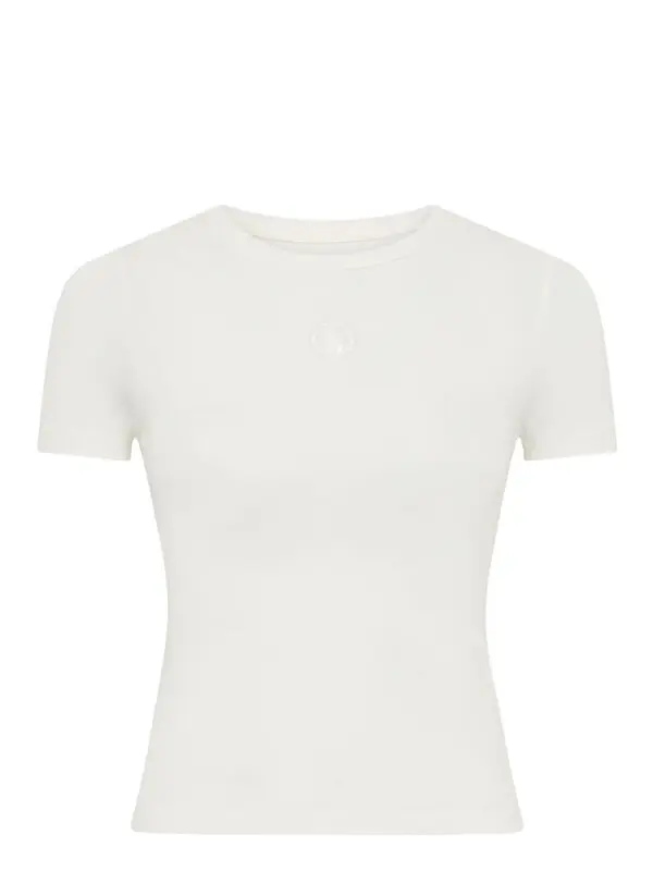 MARINE SERRE Baby Fit Logo T-shirt - White