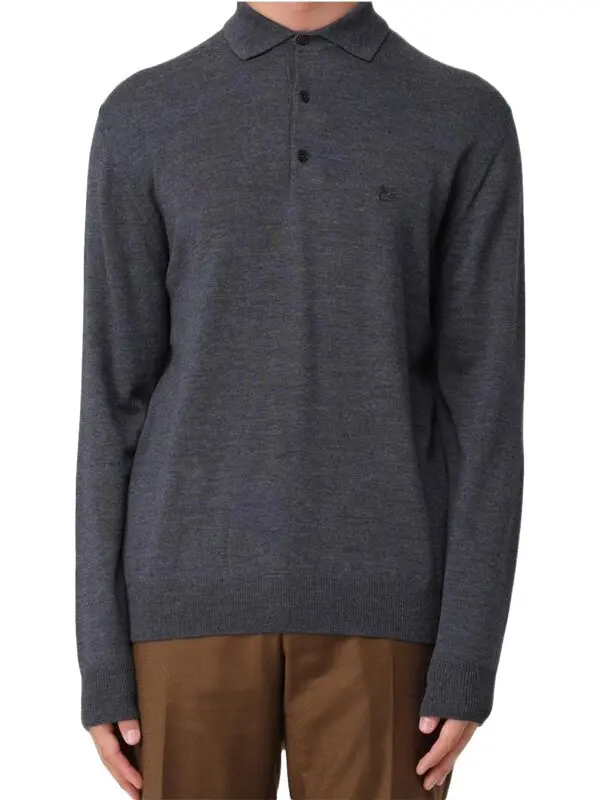 Etro Long-sleeve Polo Shirt - Black