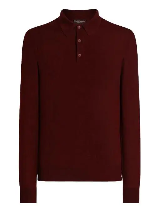 Dolce & Gabbana Long-sleeve Polo Shirt - Brown