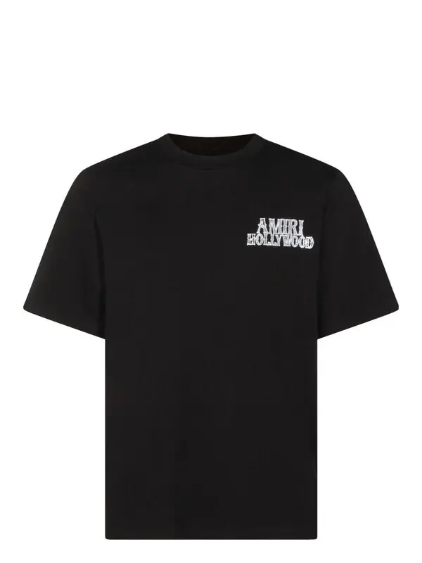 Amiri Logo Hollywood Printed Oversized T-shirt - Black
