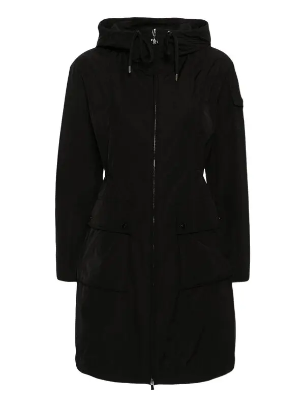 Moncler Laerte Long Hooded Jacket - Black