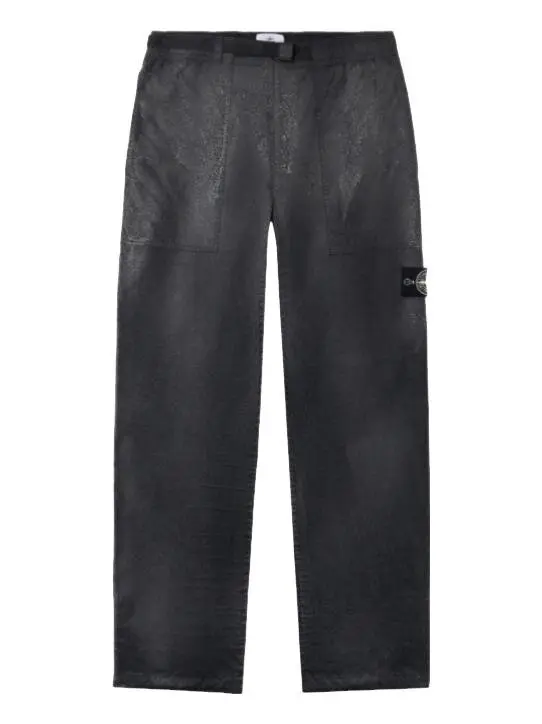Stone Island Loose Fit Fatigue Trousers - Black