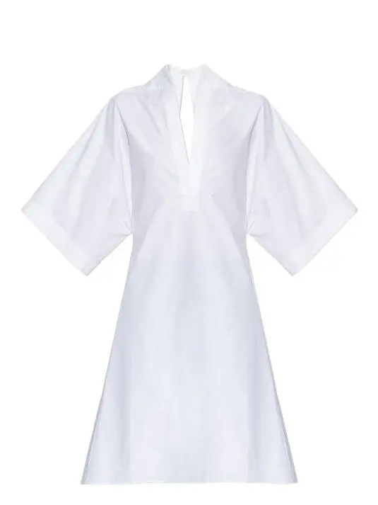 Jacquemus V-neck Asymmetrical Top With Slit Hem - White
