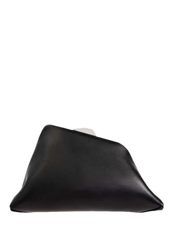 Attico Asymmetrical Shoulder Bag - Black