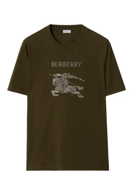 Burberry Ekd Embroidered Crewneck T-shirt - Marsh Green