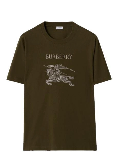 Burberry Ekd Embroidered Crewneck T-shirt - Marsh Green
