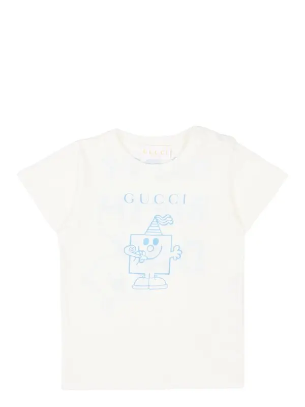 Gucci Baby Cotton T-shirt With Graphic Print - White