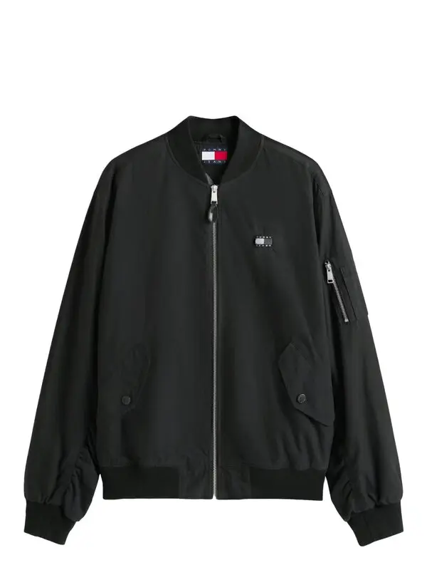 Tommy Hilfiger Regenerative Cotton Blend Bomber Jacket - Black