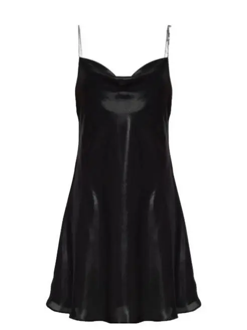 DIESEL® D-mintel Chain Strap Mini Dress - Black