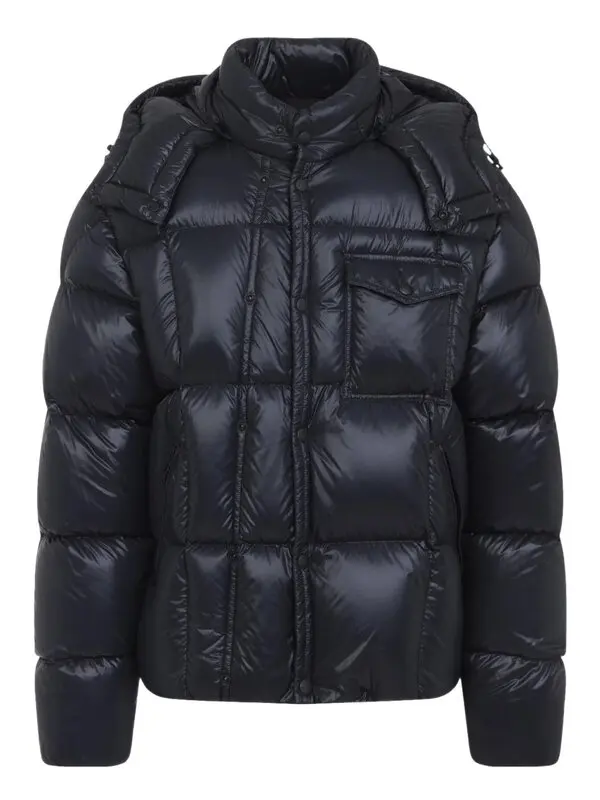 Moncler Serfanto Hooded Short Down Jacket - Black