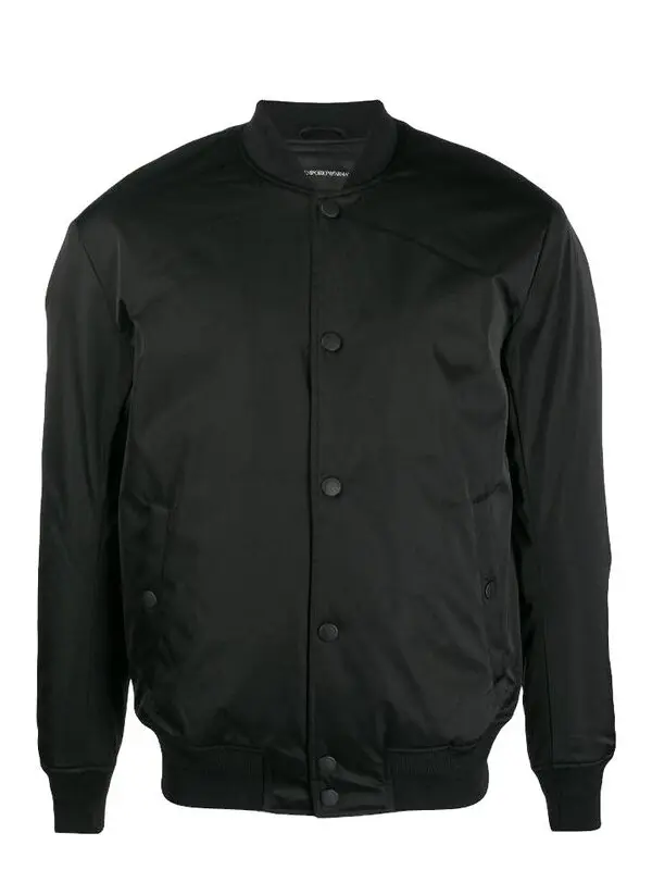 Emporio Armani Long-sleeved Bomber Jacket - Black