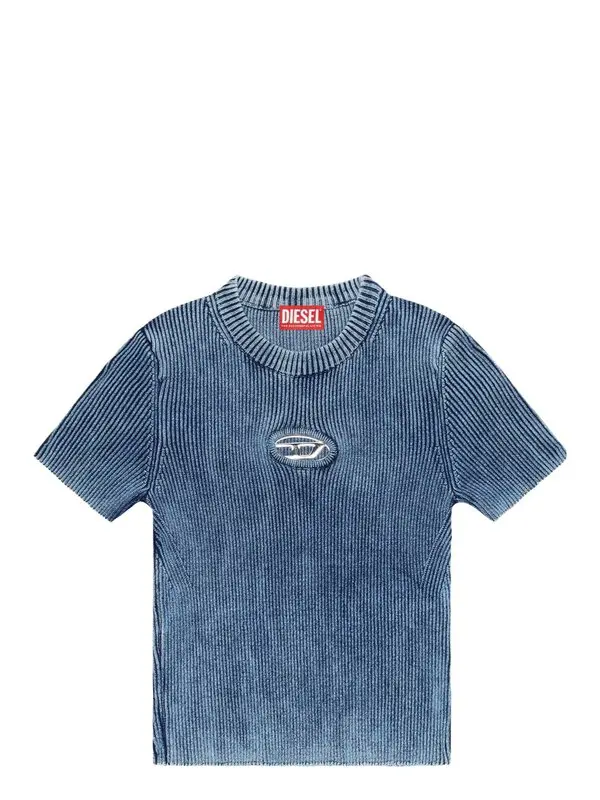 DIESEL® Ribbed Logo T-shirt - Blue