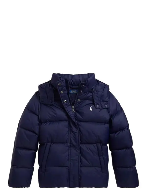 Ralph Lauren Long-sleeved Down Jacket With Detachable Hood - Black