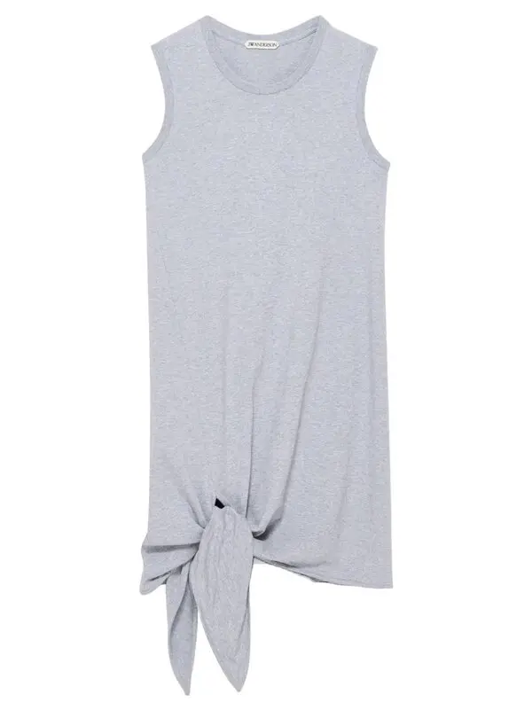 J.W.ANDERSON Jw Anderson Tie-hem Sleeveless Dress - Mid Grey Melange